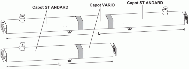 Capot vario | Hubert Quincaillerie