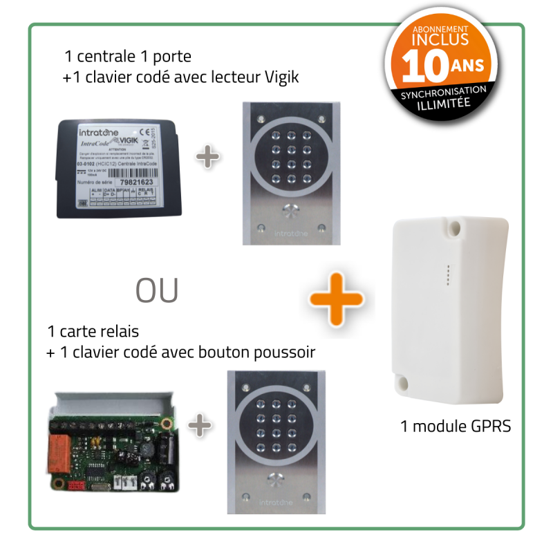 Intrabox clavier + vigik proximité 1 porte | Hubert Quincaillerie