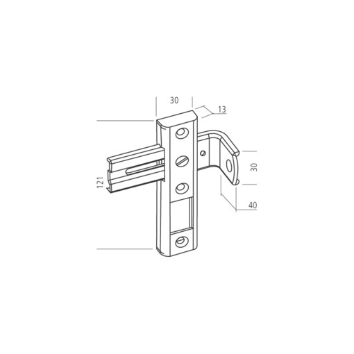 Gâche avec butée pour portillon | Hubert Quincaillerie